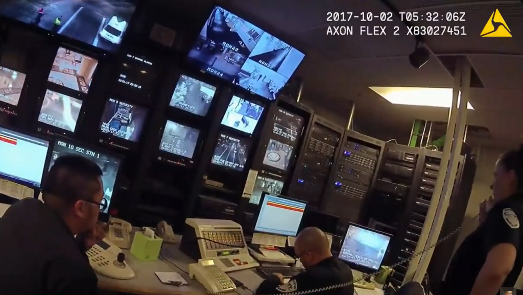 What entry was logged at 9:59 p.m. by Mandalay Bay security night of ...